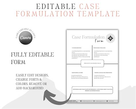 Case Formulation Template 5 Ps Of Case Formulation Worksheets Client