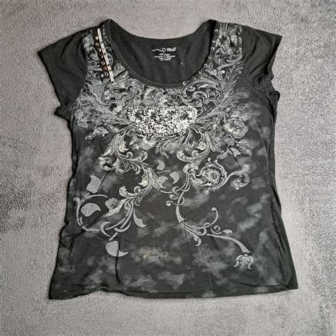 0006 Womens Y2k Grunge Punk Style Bedazzled Crown Depop