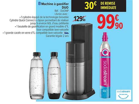 Promo Machine à Gazéifier Duo Sodastream Chez Carrefour Icataloguefr
