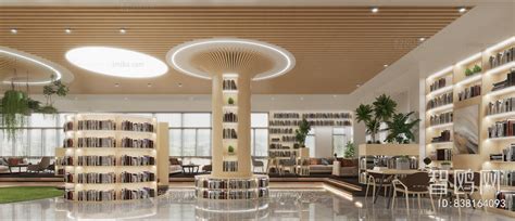 Modern Library 3d Model Download Model Id838164093 1miba