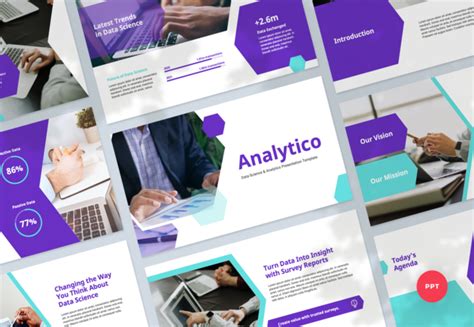 Data Science Analytics PowerPoint Presentation Template Graphue