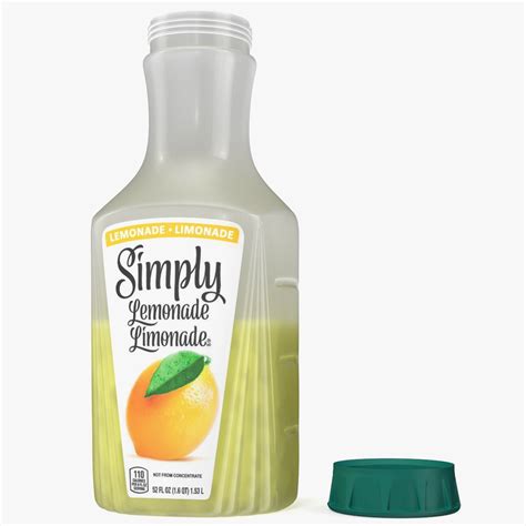 D Lemon Beverage Simply Lemonade Open Turbosquid