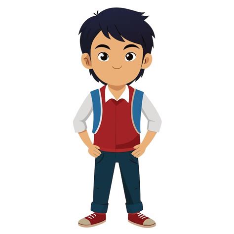 Junge Cartoon Sticker Junge Kind Schulkind Schultüte Pixersuk