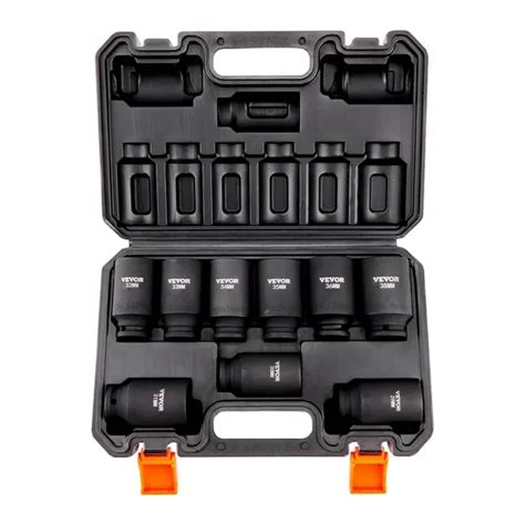 12 Drive 9 Piece Metric Deep Impact Socket Set 29 38mm 6 Point Cr Mo