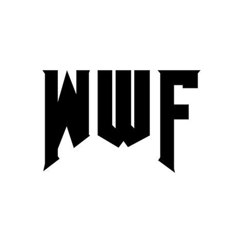 Le Logo De La Wwf Est Une Combinaison De Couleurs Noir Et Blanc Le