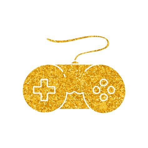 Premium Vector Game Controller Drawing In Gold Color Style
