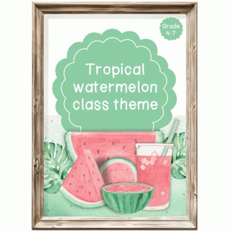 Intermediate Class Theme Tropical Watermelon Clever Wolfee