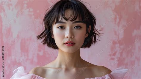Graceful Pixie Cut For Asian Ballet Athlete Elegant Hairstyle On Beautiful Asian Ballerina