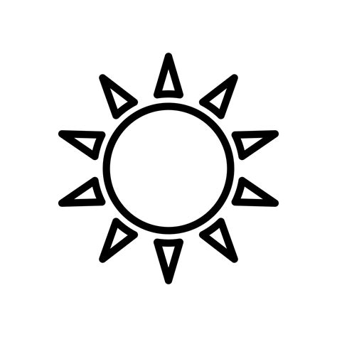 Sun Icon Vector Simple Minimal Modern Design 20736872 Vector Art At