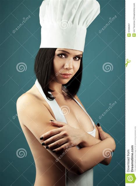 Girl Chef Stock Image Image Of Chef Cook Gown Confident 31596267