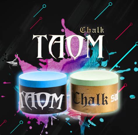 Original Taom Chalk Round Blue Green Pink Colors Billiard Chalk Snooker