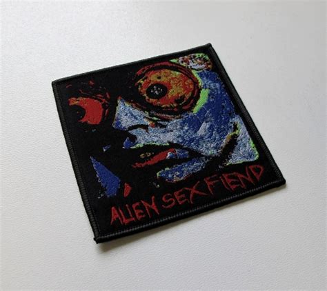 Alien Sex Fiend Acid Bath Black Outline Woven Patch