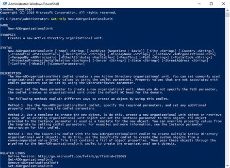 create and manage active directory organizational units ous