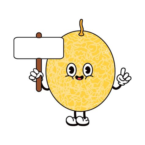 Premium Vector Cute Funny Melon With An Inscription Character