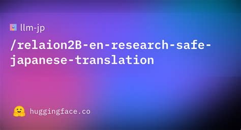 llm jp relaion2b en research safe japanese translation · datasets at