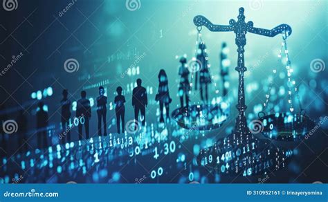 Visual Metaphor Of Unbalanced Scales With Data And People Imbalance And
