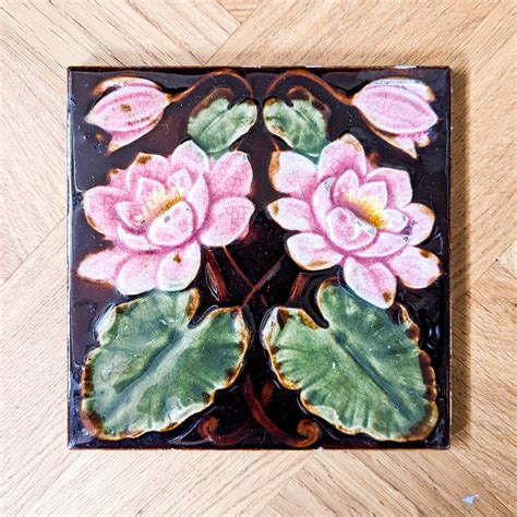 Edwardian Style Floral Design Tiles Insitu Manchester