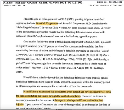 Victims Of Dr Stuart Copperman