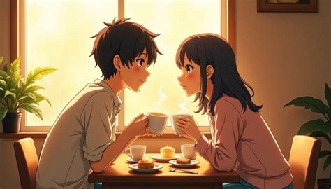 Free Intimate Breakfast Moment Photo Anime Breakfast Sunrise