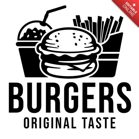 Burger Shop Logo Design Template Free Design Template