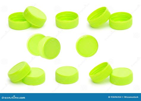 Grön Plast Kapsyl På Vit Bakgrund Arkivfoto Bild Av Vitt Ange 93696354