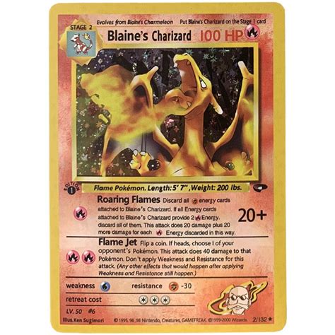High Quality 1st Edition Holographic Blaines Charizard Custom Handmade