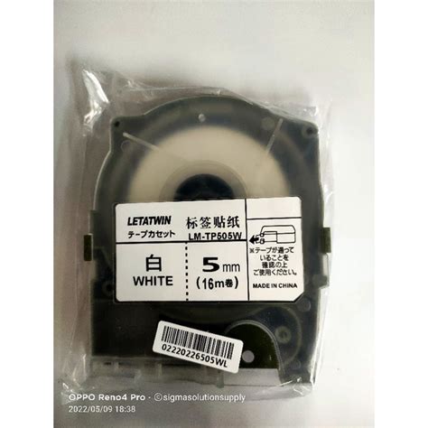 Max Compatible Letatwin 550a Ch Label Tape 5mm 9mm 12mm Yellow White Clear Shopee Malaysia