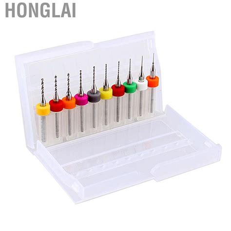 Honglai 10 ชิ้น Micro Twist เจาะ Bit Pcb พิมพ์วงจรทังสเตนคาร์ไบด์