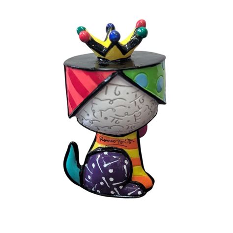 Romero Britto Royalty Dog Miniature Limited Edition Collectible Very