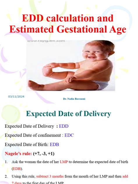 Estimation Of Gestational Age And Edd Calculation Pdf