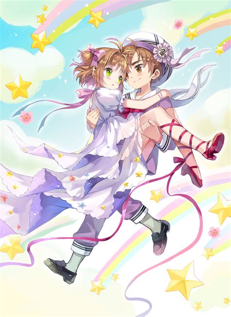Kinomoto Sakura And Li Syaoran Cardcaptor Sakura Drawn By M2