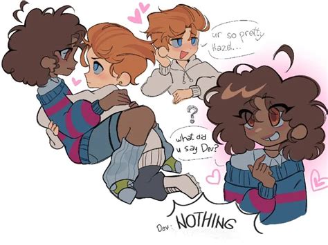 Dev X Hazel 💙💜x🧡🤍 Dibujos Divertidos Imágenes De Relación Divertidas