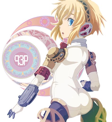 Safebooru 1girl Android Ass Back Blonde Hair Blue Eyes Headphones