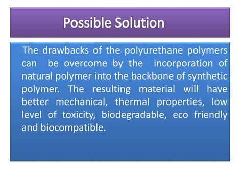 Starch Based Polyurethane Pptx