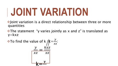 Joint Variation Pptx