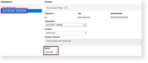 Edit Support Requests