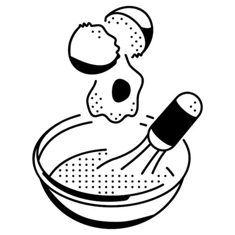 Premium Vector Eggwhisk With Bowl Isometric Concept Broken Egg In