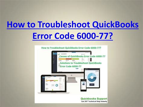 Ppt How To Troubleshoot Quickbooks Error Code 6000 77 Powerpoint Presentation Id 8194057