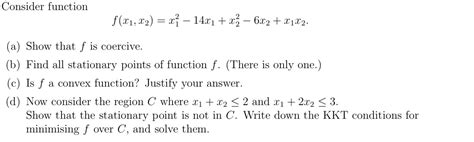 Solved Consider Function Fx1x2x12−14x1x22−6x2x1x2 A
