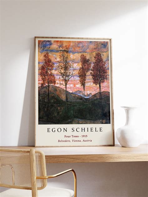 Dopaprint Egon Schiele Poster Four Trees Egon Schiele Art Print