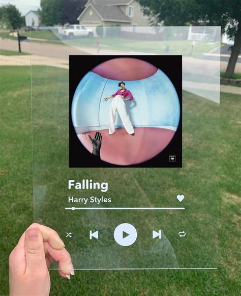 Custom Glass Music Player Display Album Cover Wall Art Spotify