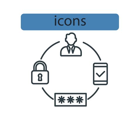 Two Factor Authentication Icons Symbol Vector Elements For Infographic Web 9842401 Vector Art At