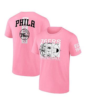 Mens Fanatics Candy Pink Philadelphia 76ers Street Collective T Shirt