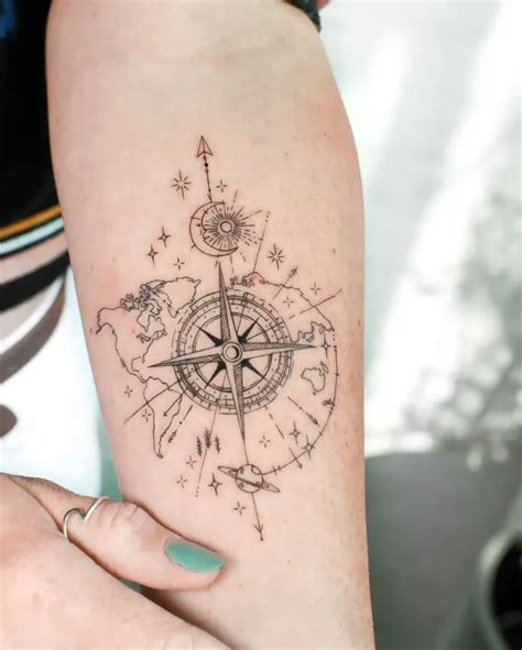 31 Inspiring Compass Tattoo Ideas To Express Your Unique Journey