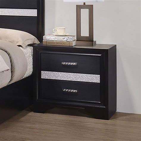 Miranda Nightstand Black Coaster Furniture Furniture Cart