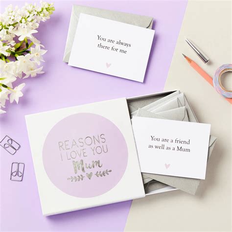 Personalised Foiled Reasons I Love Mum Notes By Martha Brook