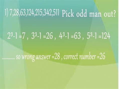 Aptitude Preparation Odd Man Out Series Ppt