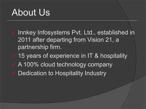 Introduction To Innkey Infosystems Pvt Ltd Pptx