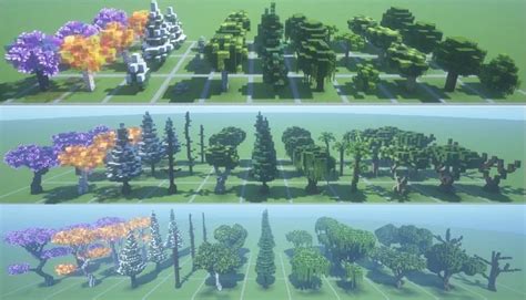 Custom Tree Bundle [downloadable] Minecraft Map Minecraft Tree Fantasy Tree Minecraft