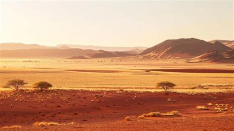 Premium Photo Sparse Trees In Desert Landscape